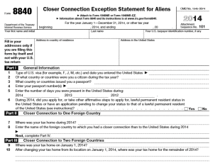 IRS 8840 Form